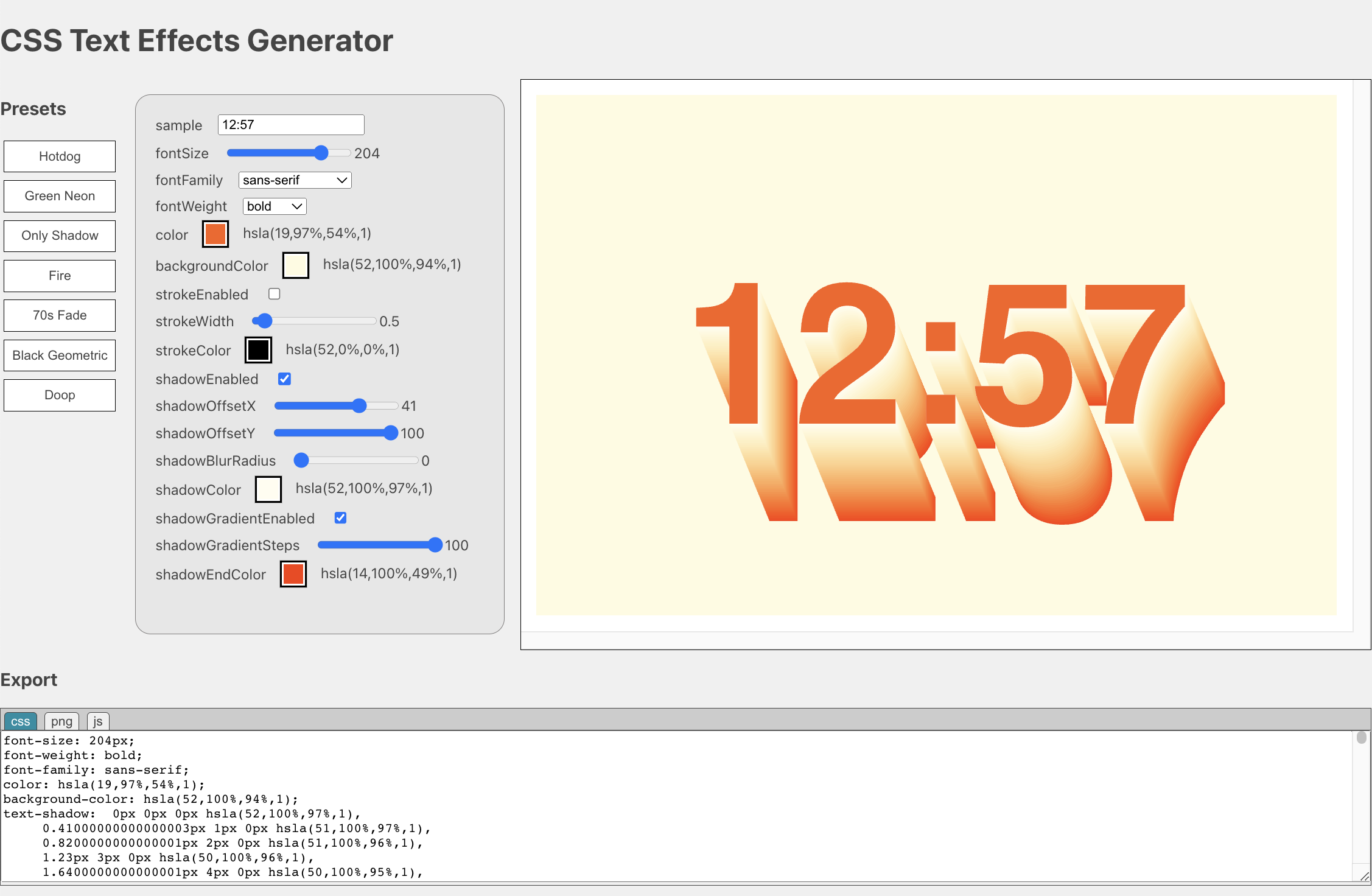 CSS Text Style Builder CSS Text Style Builder